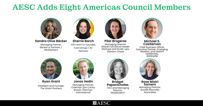 Eight New AESC Council of the Americas Members Selected
