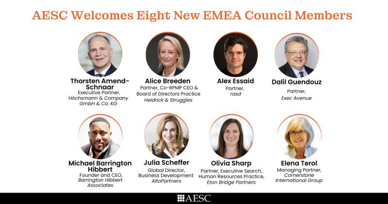 AESC Adds Eight EMEA Council Members