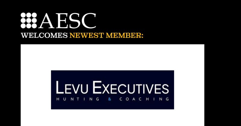 AESC Welcomes Levu Executives into its Global Membership of Executive Search and Leadership ...